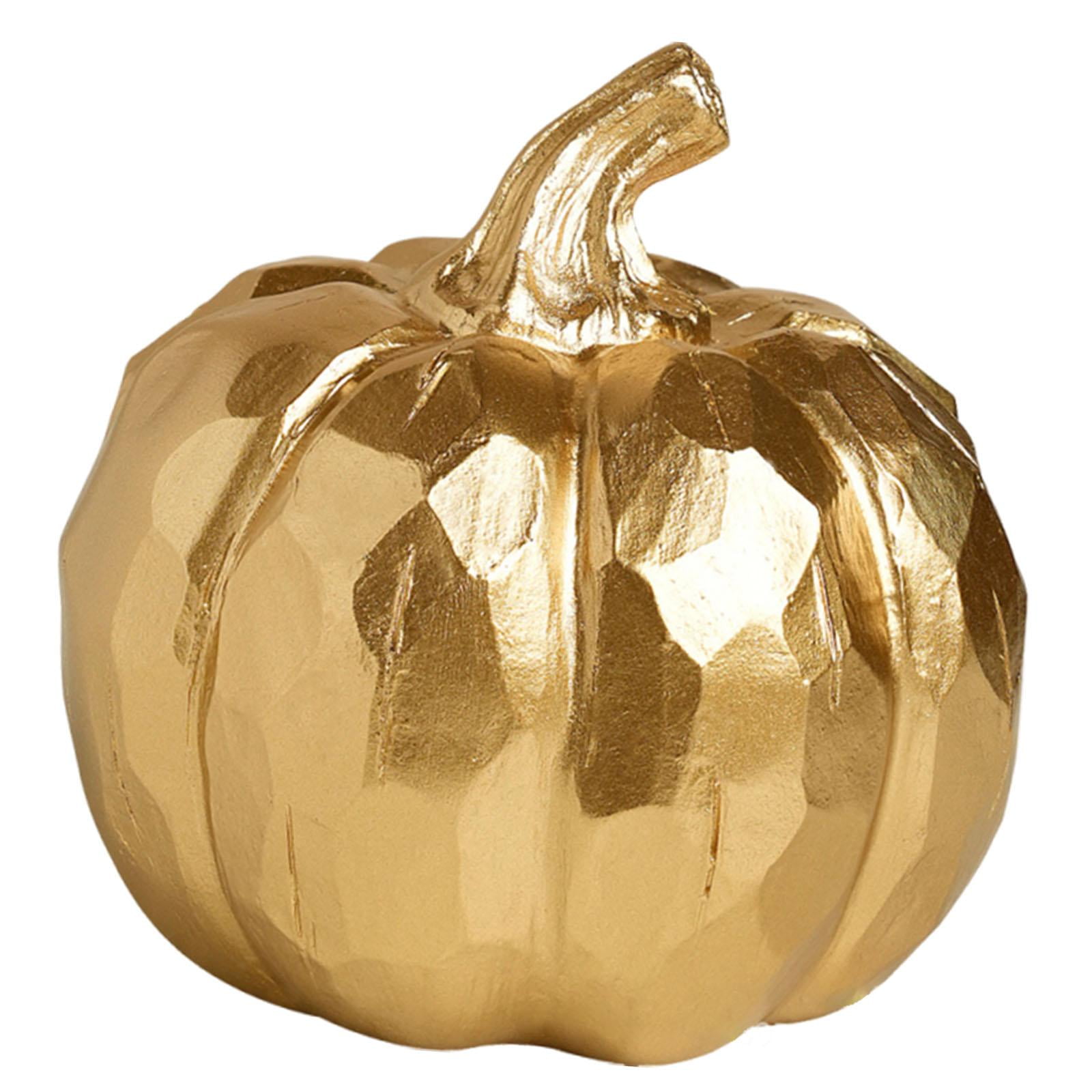 YWMJZEU Cut Texture Pumpkin Statue Decorative Sculpture for Cabinet ...