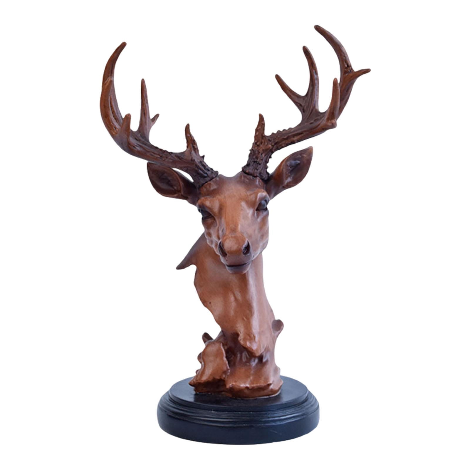 YWMJZEU Deer Head Stag Ornament Gift Resin for Table Centerpiece Living ...