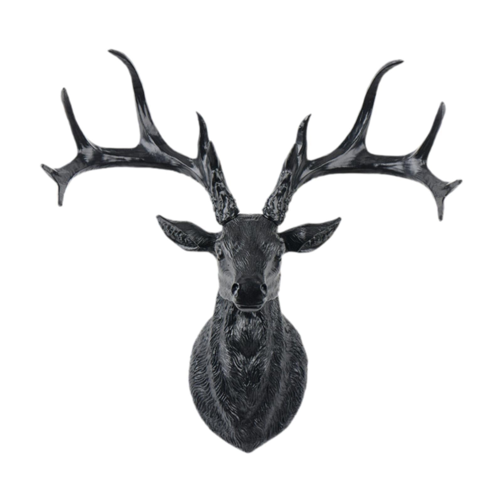 YWMJZEU Deer Head Wall Sculpture Resin Deer Head Sculpture Modern ...