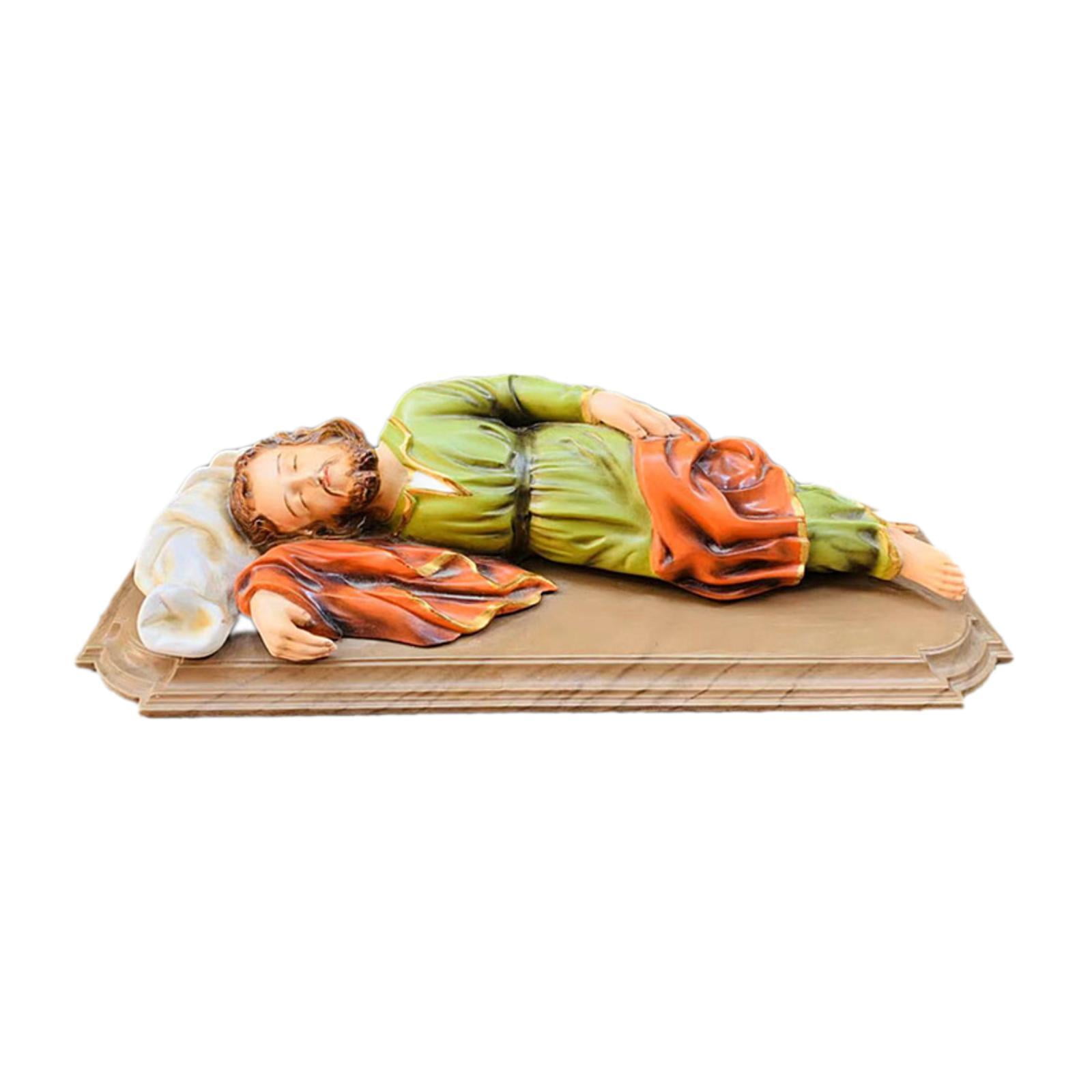 YWMJZEU Resin Figurine ST. Joseph Sleeping Statue Artwork Crafts ...