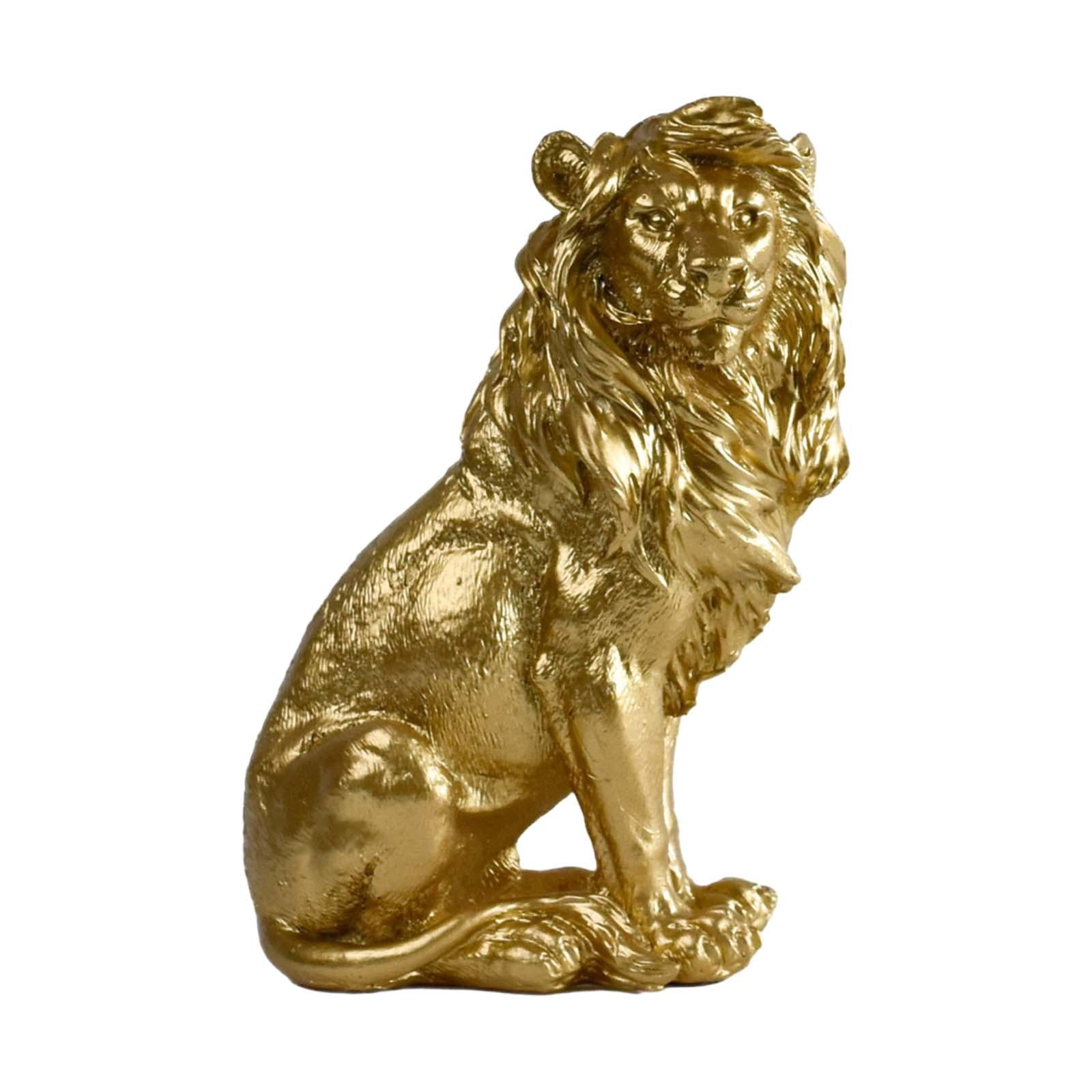 YWMJZEU Small Lion Statue Sculpture Miniature Modern Animal Figurine ...