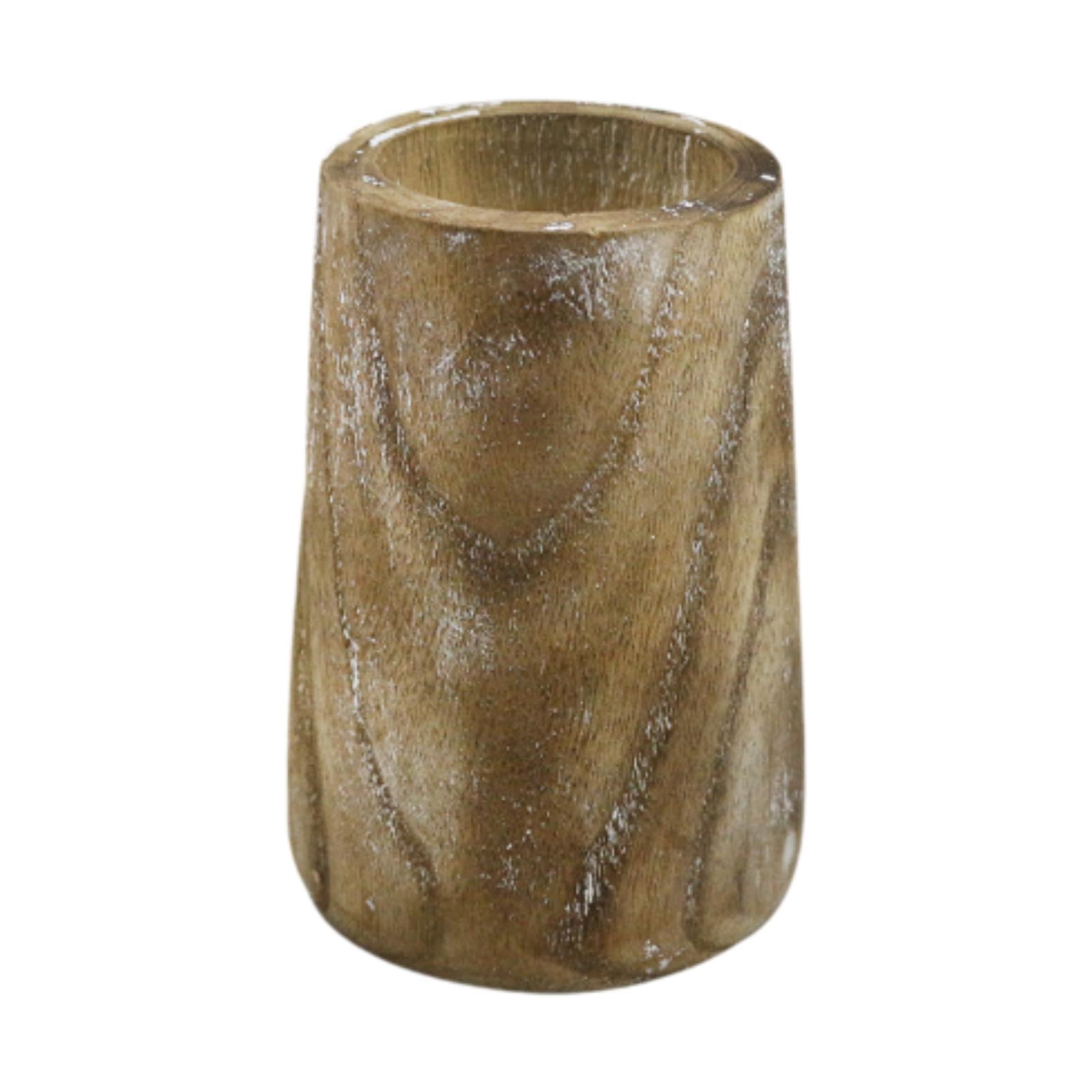 YWMJZEU Small Wooden Vase, Craft, Handmade Decorative Ornament, Mud ...