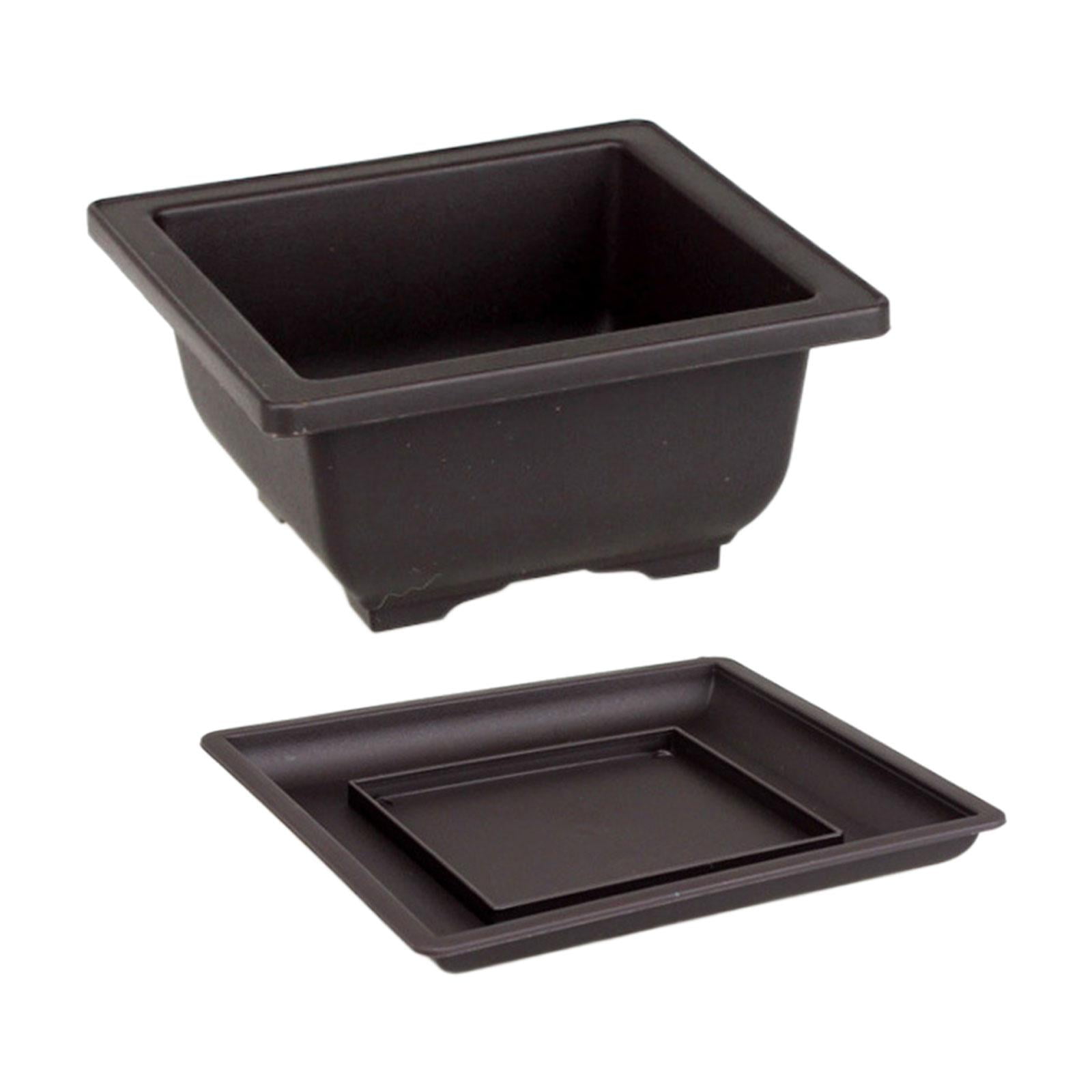 YWMJZEU Training Pots with Tray Flowerpots Bonsai Training Pots Plant ...