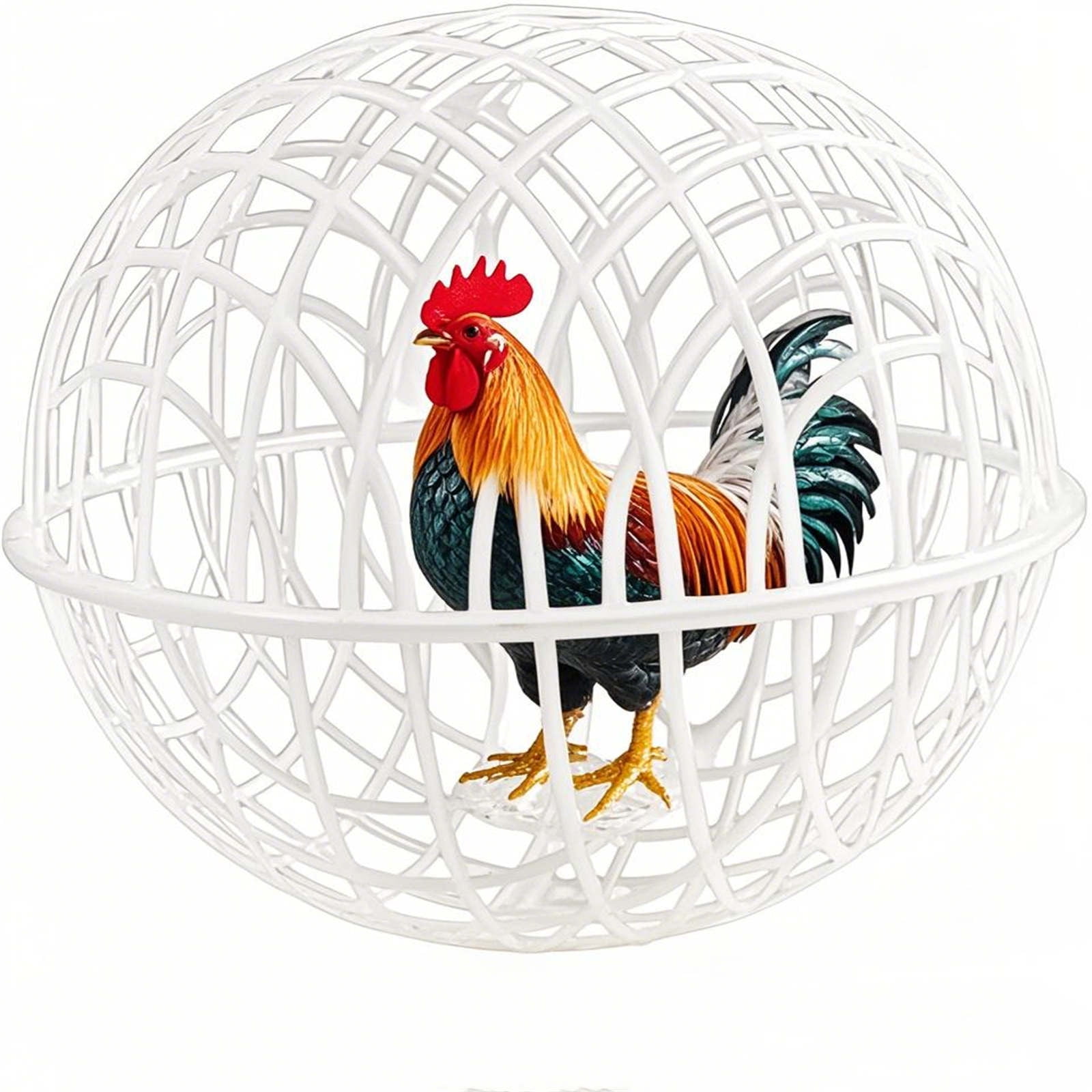 YWOAGH 2025 New Ball-Shaped Chicken Cage, Movable Plastic Mesh Chicke ...