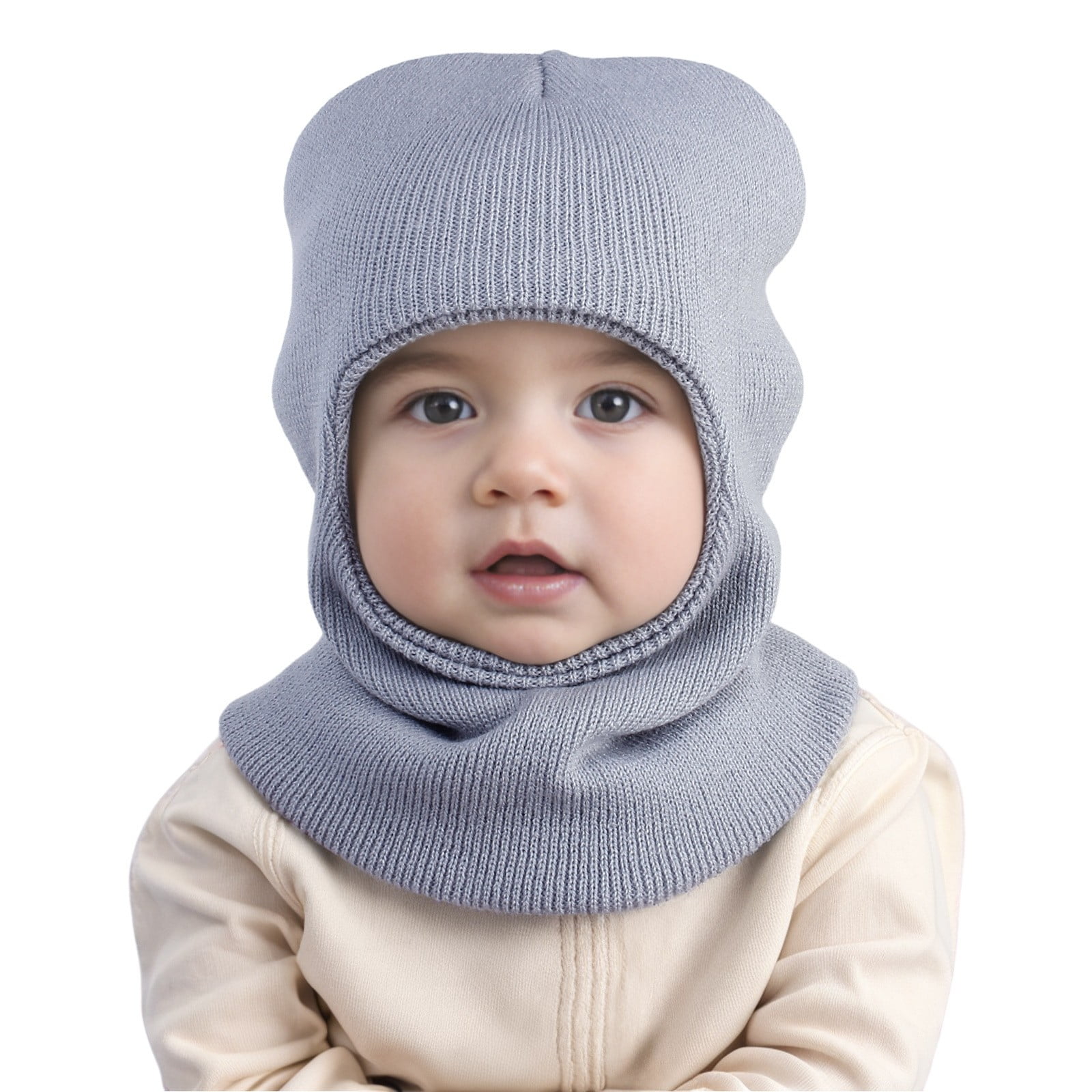 YWOAGH Warm Hooded Winter Caps for Kids - Versatile Knit Hat and Scarf ...