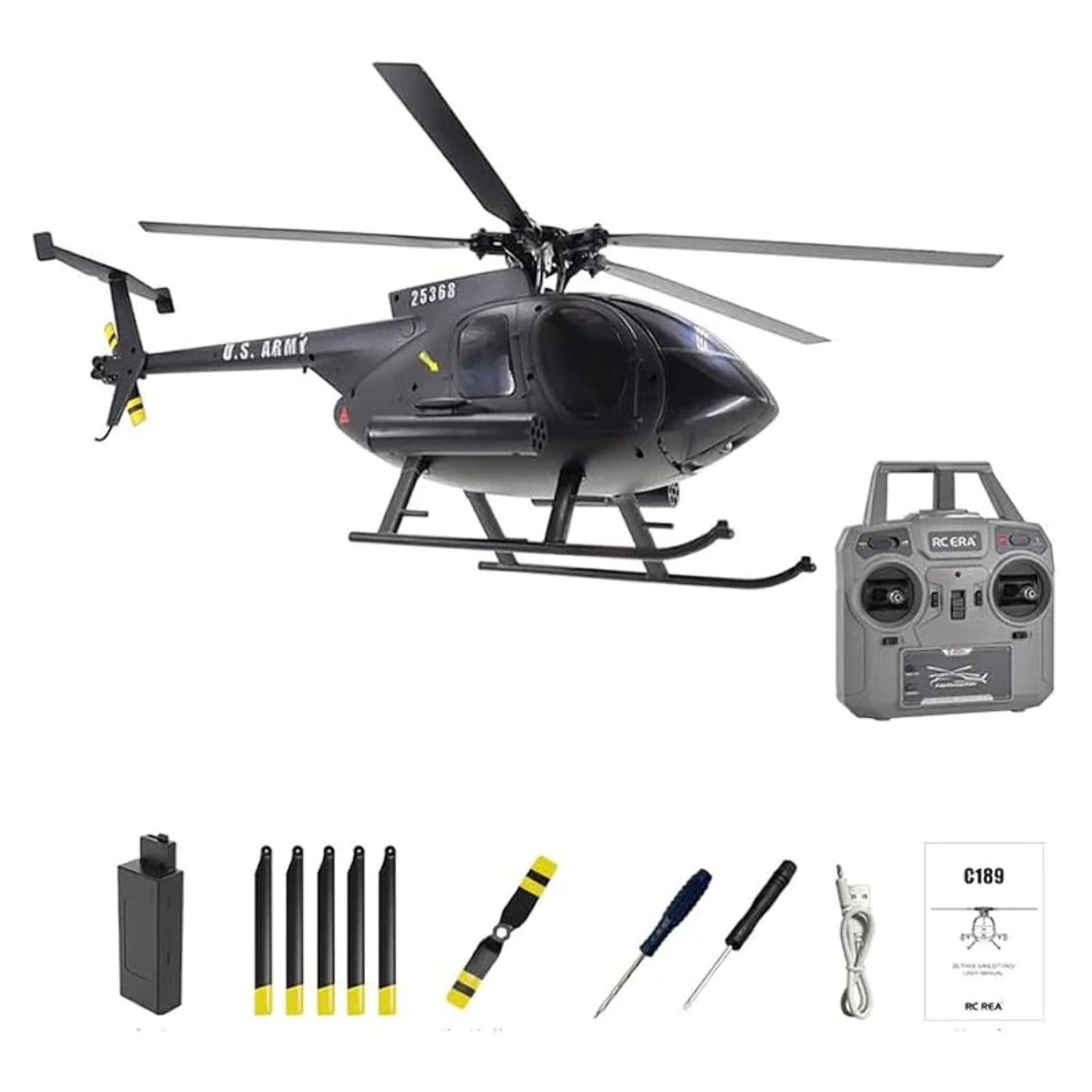 YX C189 MD500E 150-size 6-Axis Gyro Stabilized RTF Scale Helicopter w ...