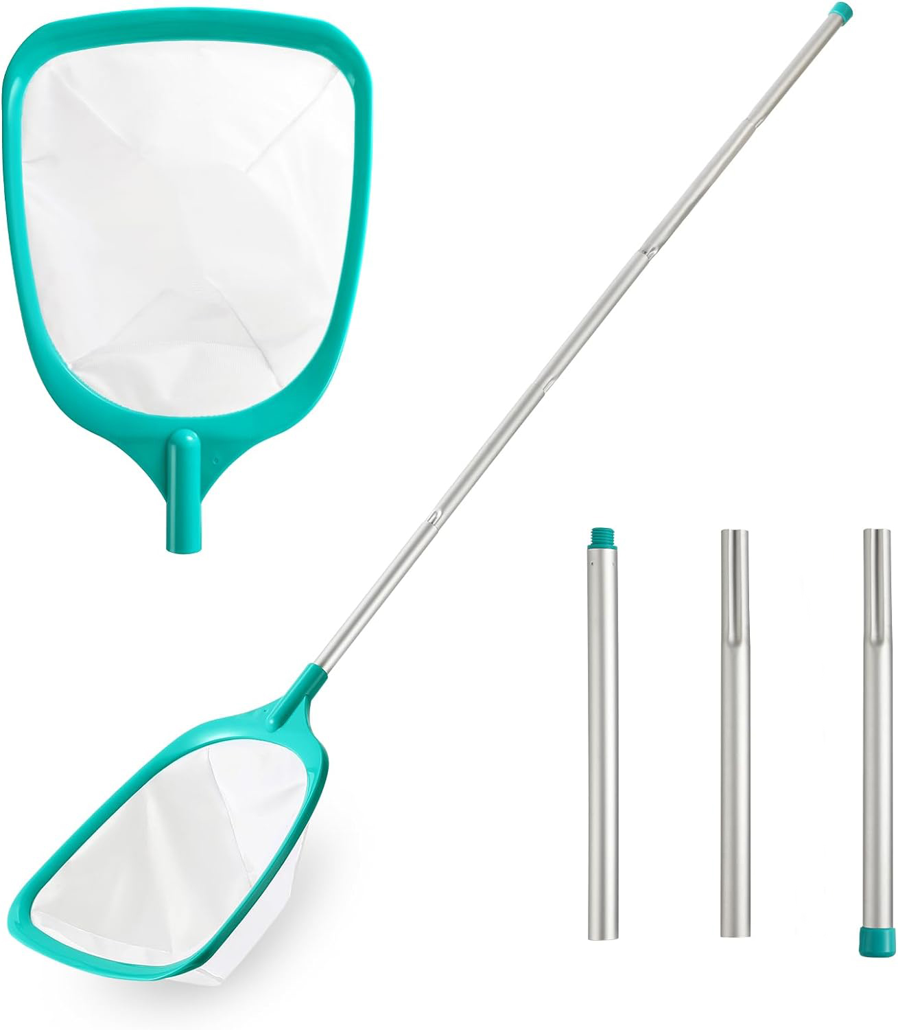 Aqua First Durable Leaf Skimmer with Fine Mesh Net for Cleaning ...