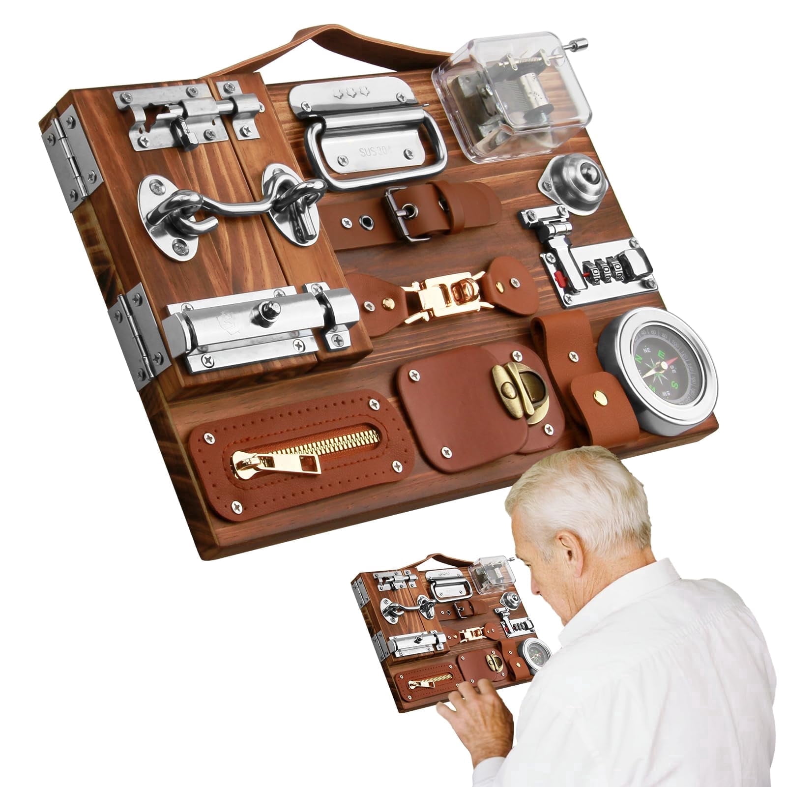 YXMEIGUO Fidget Busy Board for Adults, Dementia Product for Elderly ...