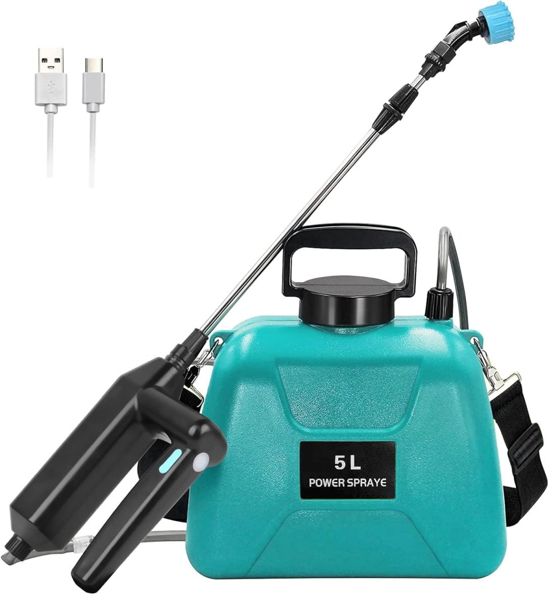 YXNF Electric Plant Sprayer, 1.35 Gallon/5L Battery Powered Sprayer with USB Rechargeable Handle ...