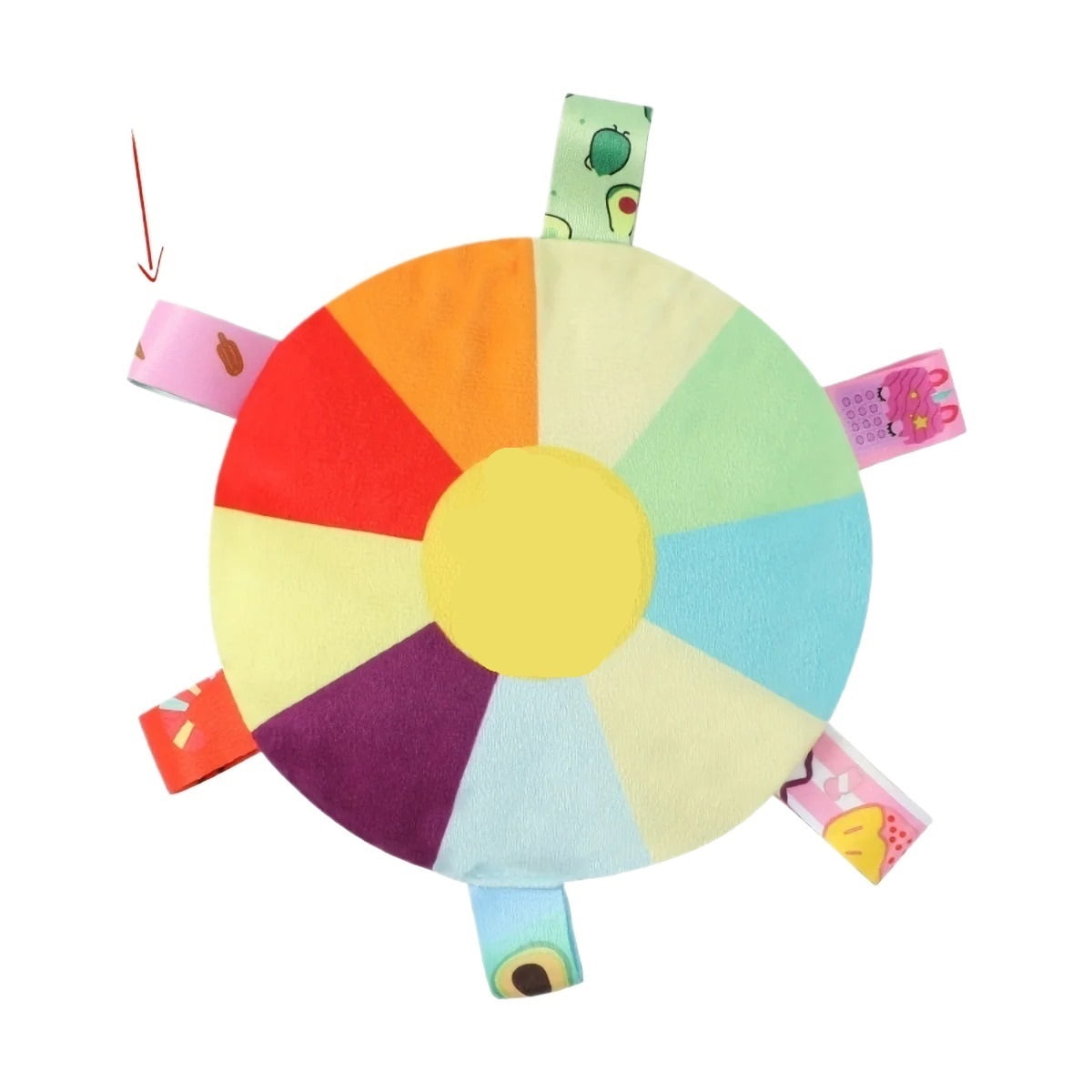 YXP Cartoon Patterned Plush Flying Disk Toy with Sounding Bell for Dogs ...