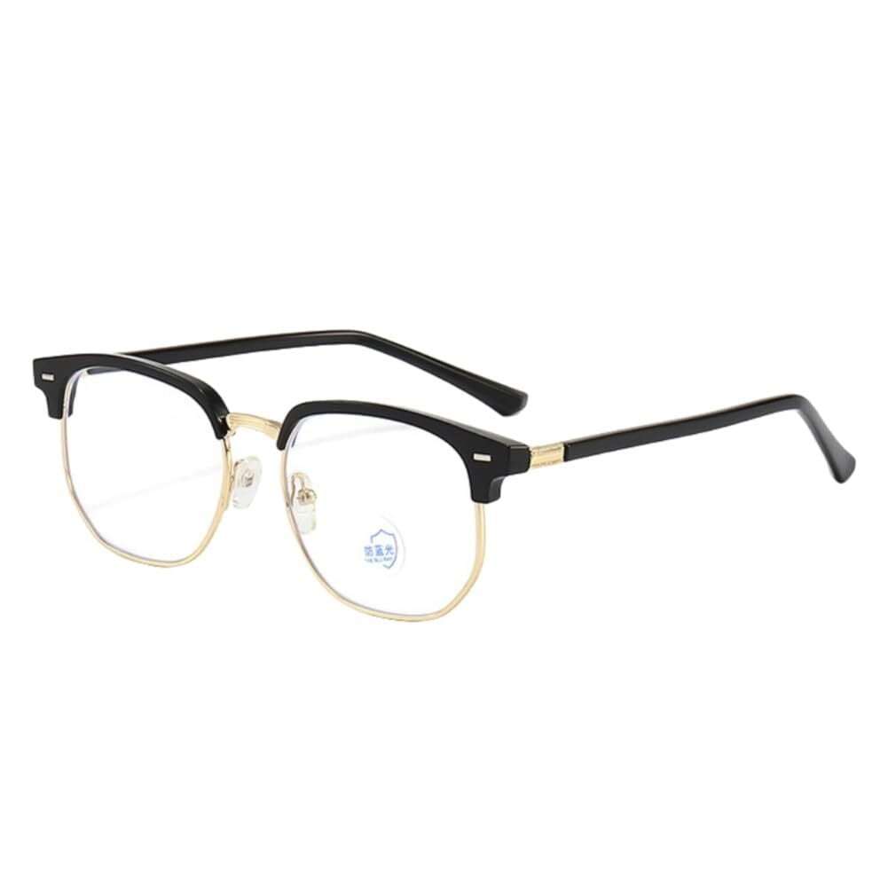 YXP Vintage Fashion Half Frame Semi-Rimless Clear Lens Glasses ...