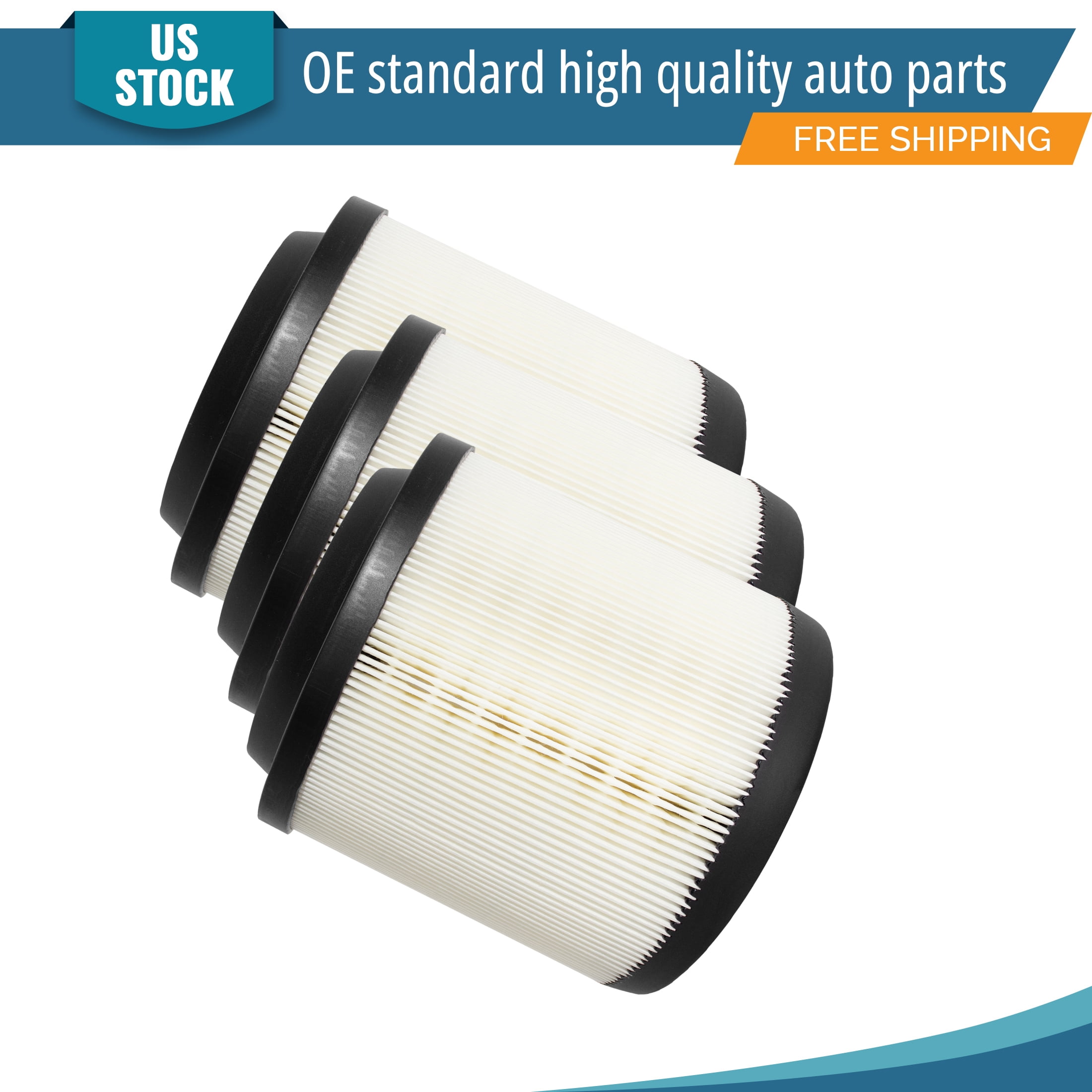 YXPCARS 3PCS Front Engine Air Filter for Ford Bronco 2021 2022 2023 ...