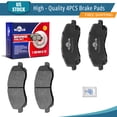 YXPCARS 4PCS Front Brake Pads (D866), Ceramic Pads for Mitsubishi ...