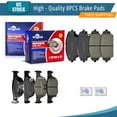 YXPCARS 8PCS Front and Rear Ceramic Brake Pads (D2218, D2219), Brake ...