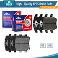 YXPCARS 8PCS Brake Pads(D1107A+D1108), Front & Rear Ceramic Pads Set ...