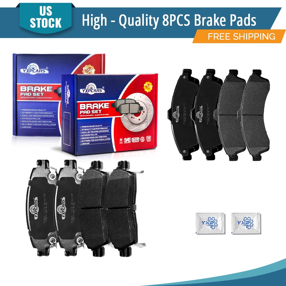 YXPCARS 8PCS Brake Pads(D882+D883), Front & Rear Ceramic Pads for Isuzu ...
