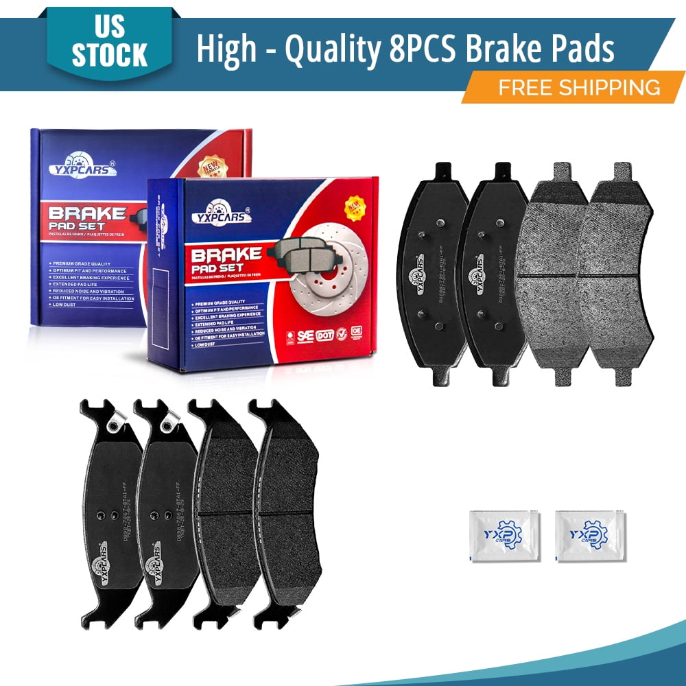 YXPCARS 8PCS Brake Pads, Front & Rear Ceramic Pads for Ram 1500 Classic ...