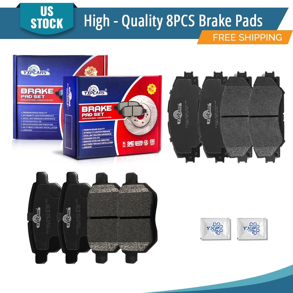 YXPCARS 8PCS Ceramic Brake Pads for Toyota Corolla Matrix Scion xB ...