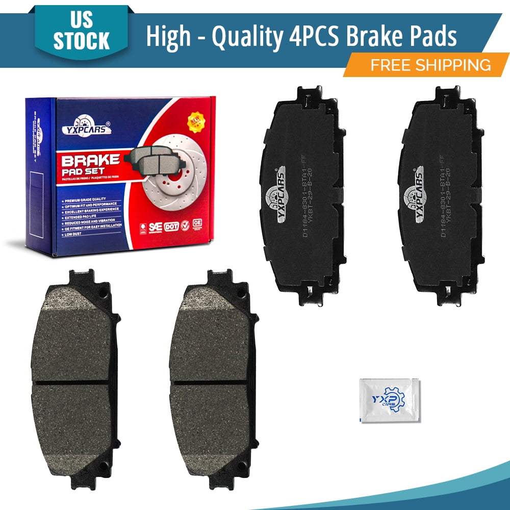 YXPCARS D1184: 4PCS Front Ceramic Brake Pads for Toyota Corolla Yaris ...