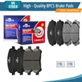 YXPCARS Front Rear Ceramic Brake Pads (D1324+D1325), Brake Pads Set for ...