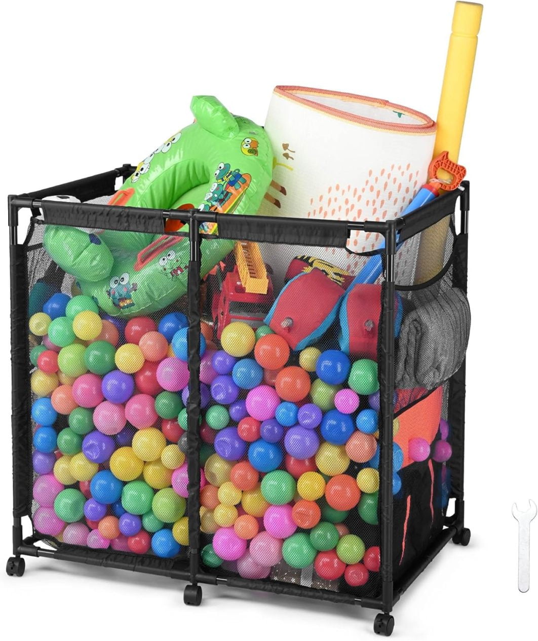 YXPP 135 Gallon Pool Float Storage Bin Basket for Toy Raft Noodles ...