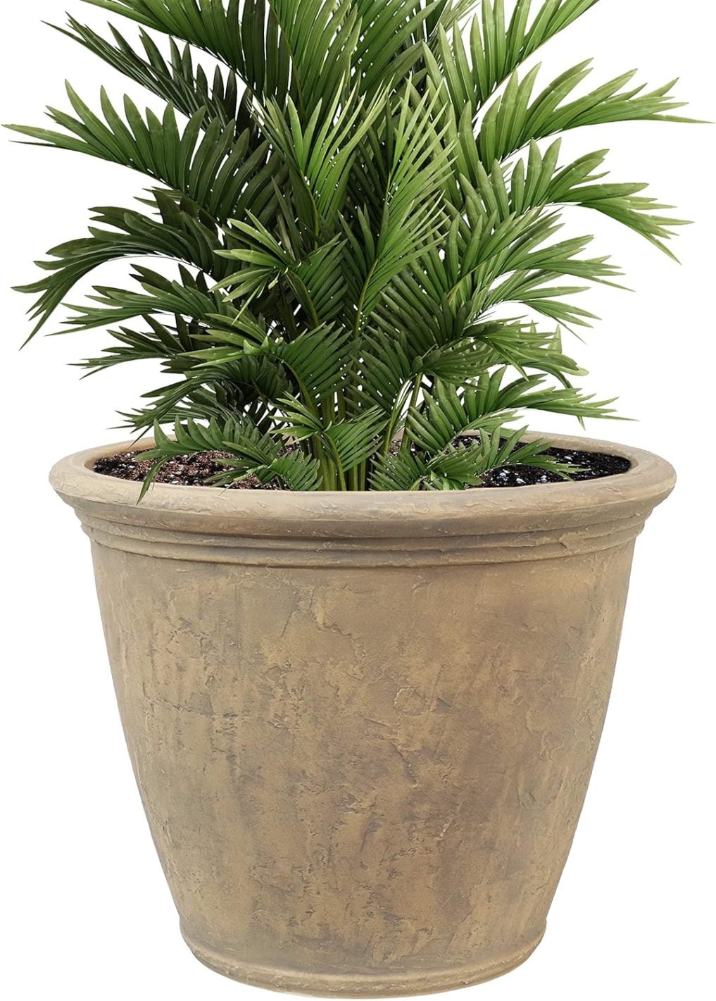 YXPP 24-Inch Anjelica Large Plastic Pot for Plants - Outdoor Polyresin ...