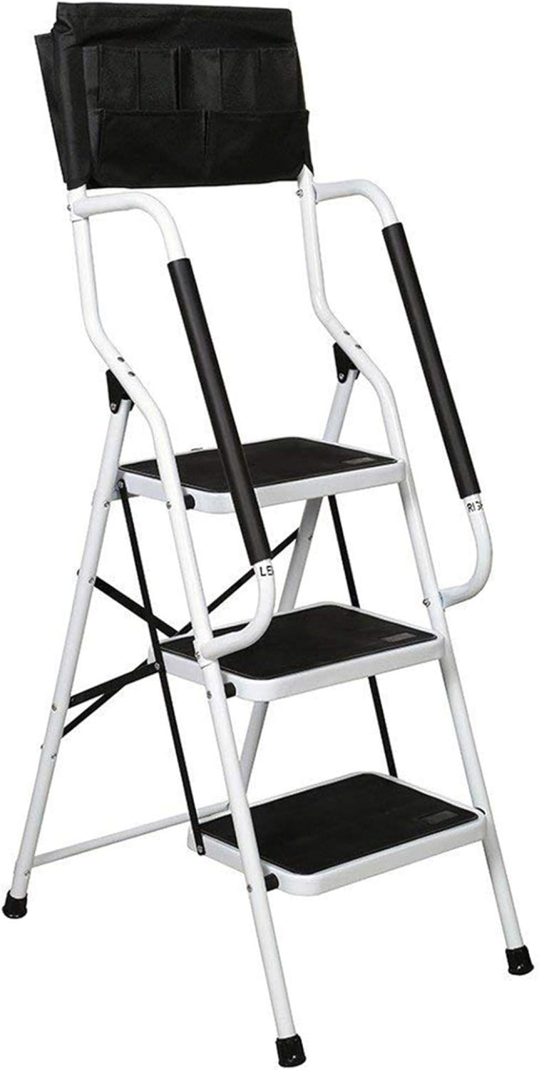 YXPP 3 Step Ladder with Handrails 500 lb Capacity Step Stool Folding ...