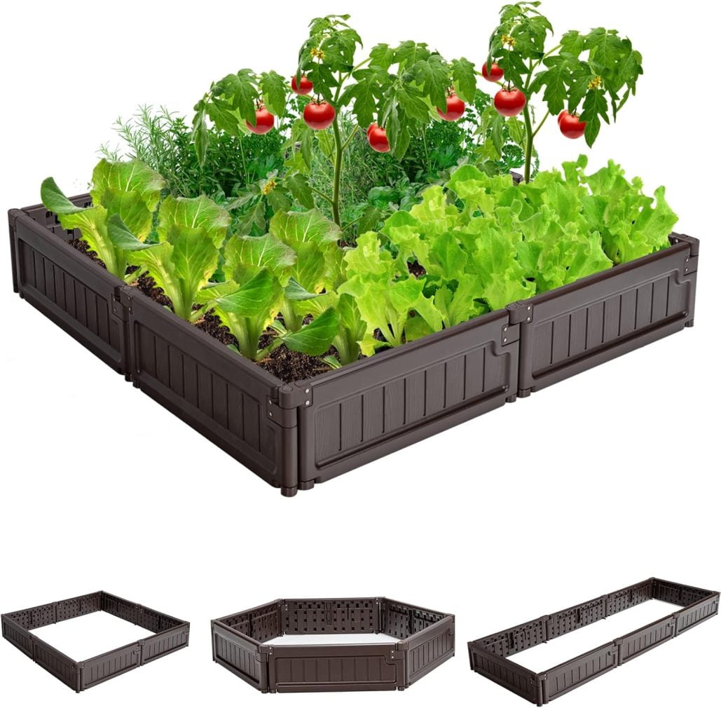 YXPP 4x4 Ft Planter Raised Bed, Octagon Garden Bed for Vegetable Flower ...