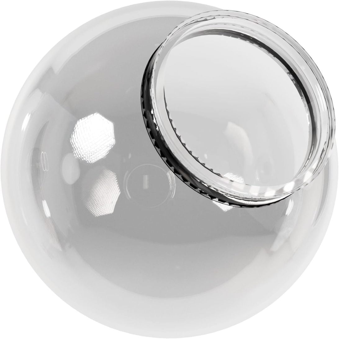 YXPP 8" Clear Acrylic Lamp Post Globe | Smooth Textured with 3.91 ...