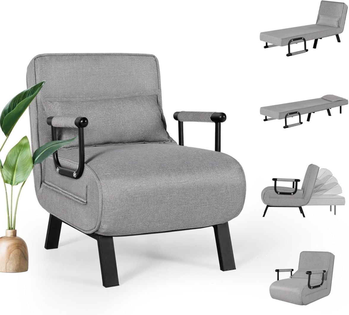 YXPP Folding Chair Bed, Comfy Convertible Sleeper Sofa, 5 in 1 Folding ...