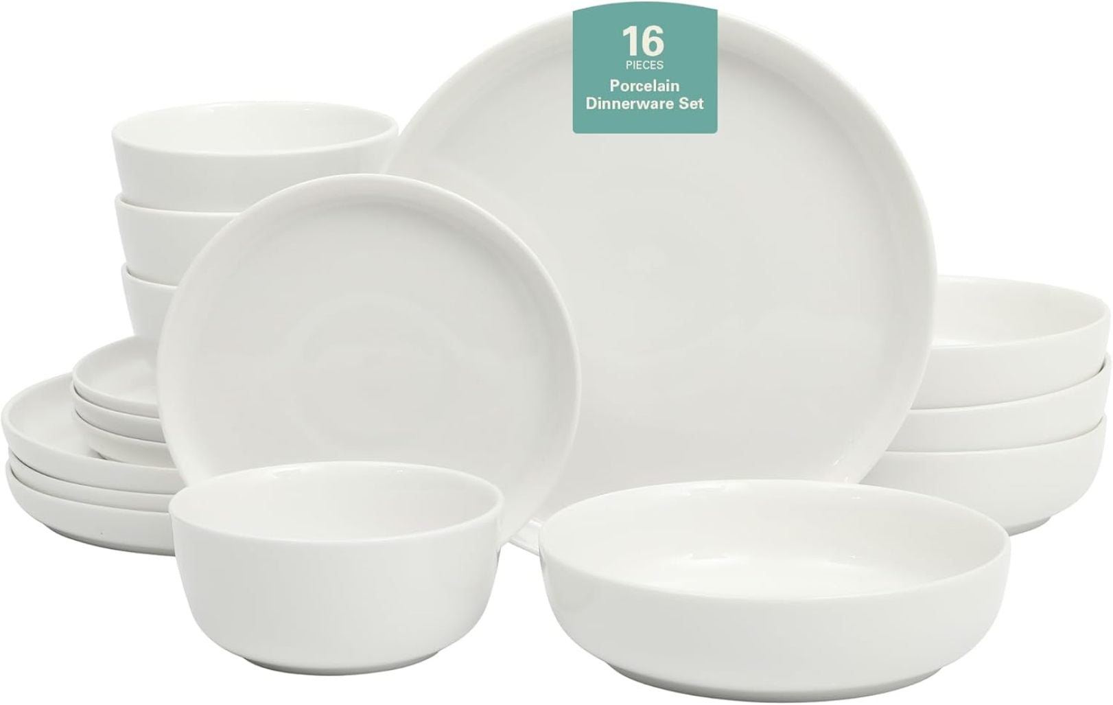 YXPP Oslo Porcelain Chip and Scratch Resistant Dinnerware Set, Service ...