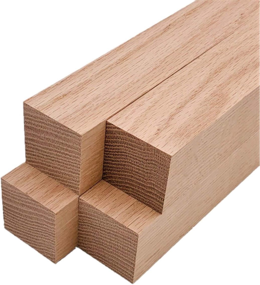 YXPP Red Oak Lumber Square Turning Blanks (4 Pieces) (2" x 2") (2" x 2 ...