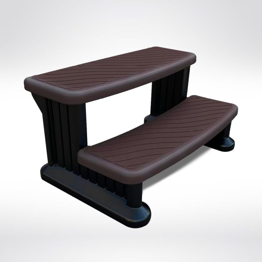 YXPP Universal Spa & Hot Tub Outdoor Steps No Slip Grip Support - Espresso with Black - Walmart.com