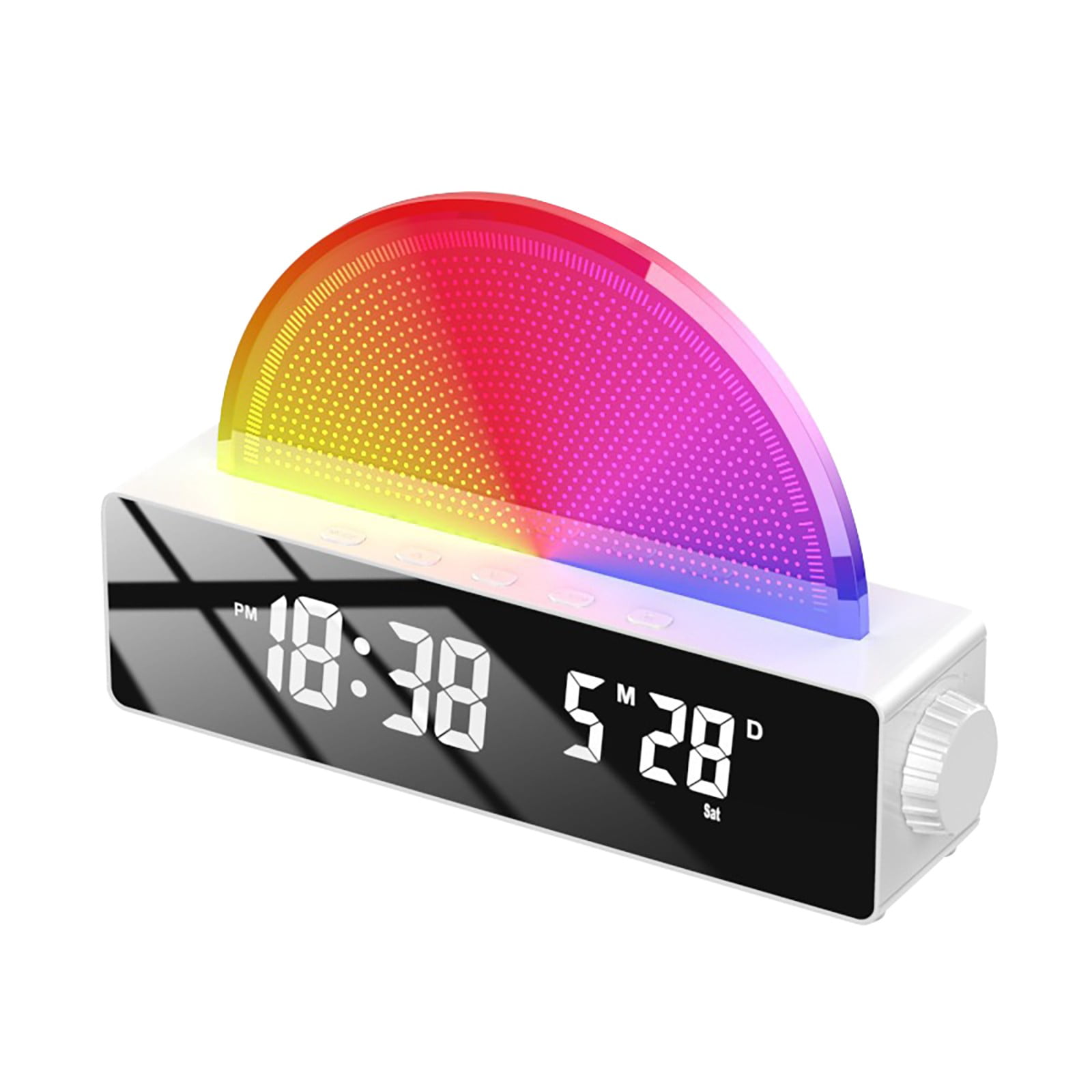 YXVWKN Alarm Clock Bedside Powered With Led Night Light Wake Up Sunrise ...