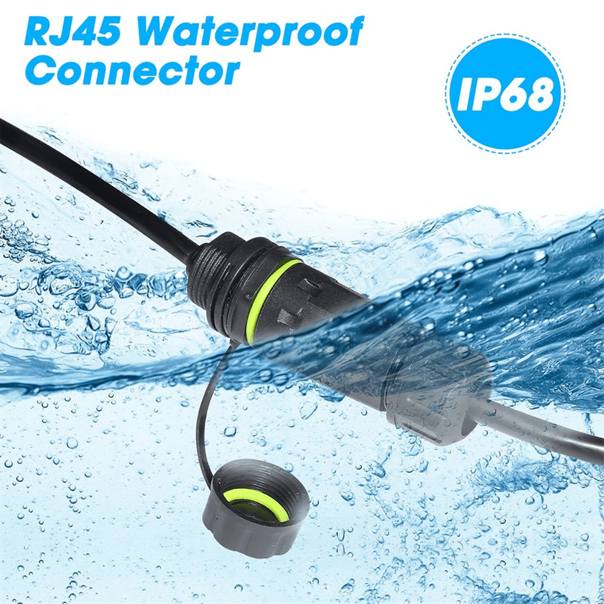 YXY RJ45 Docking Connector Ethernet Network Panel Mount Waterproof IP68 ...