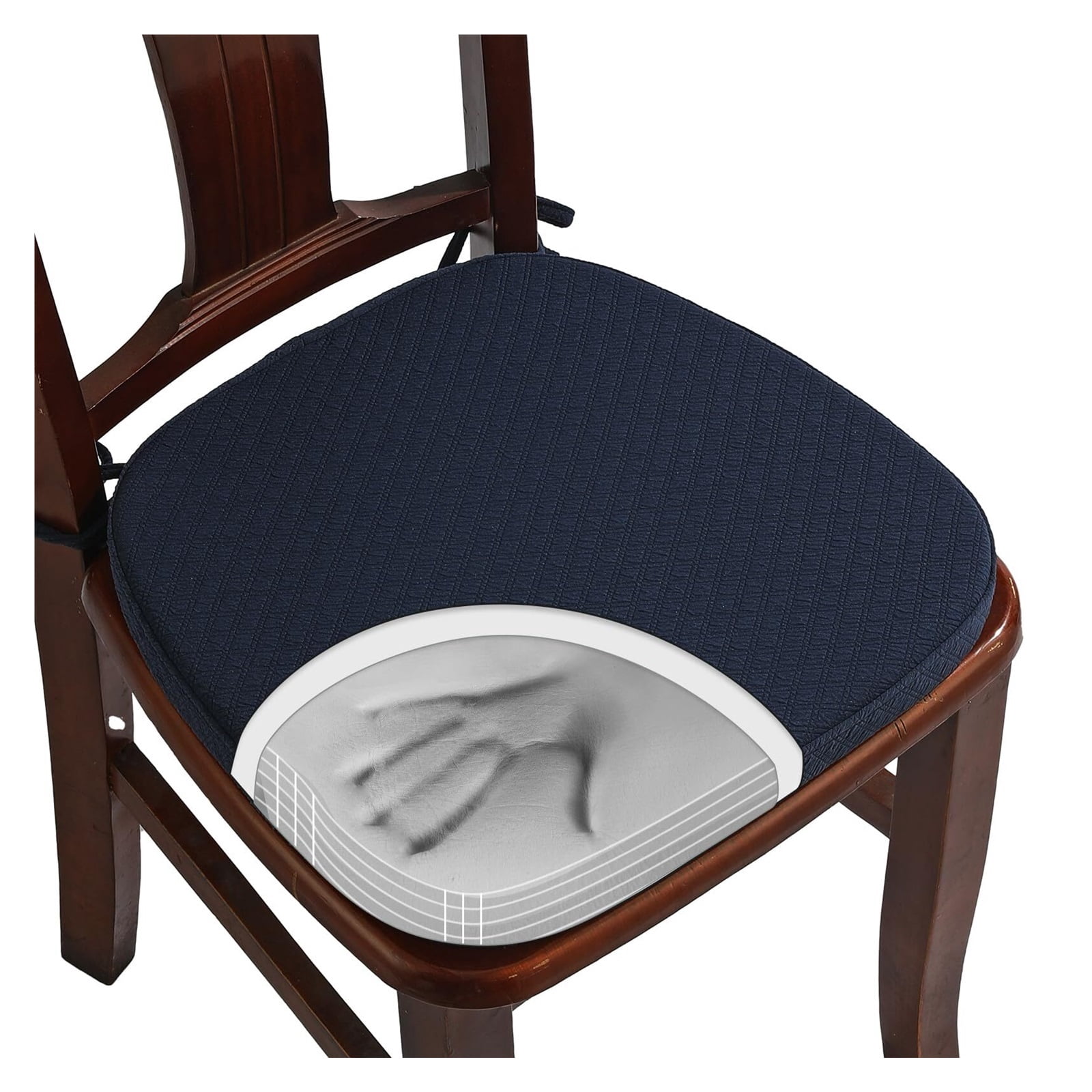 YY 100% Pure Memory Foam Chair Cushion 1 Pack, Jacquard 16" U-Shape ...