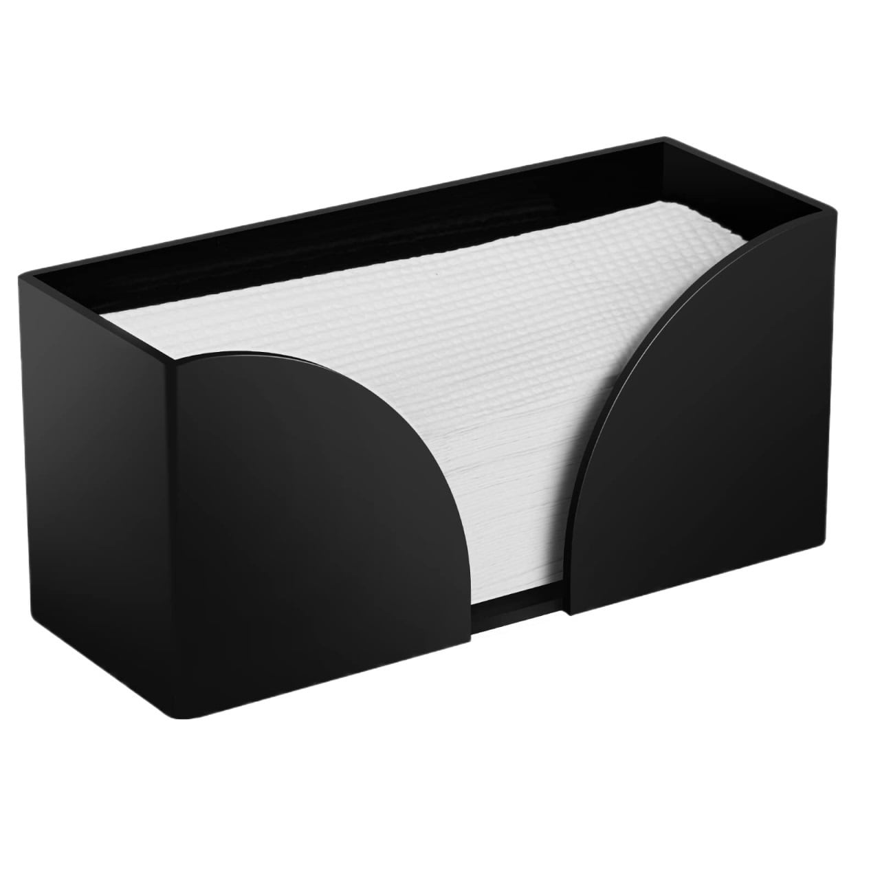 YY 2Pack Paper Towel Dispenser Countertop Black Acrylic Paper Towel ...