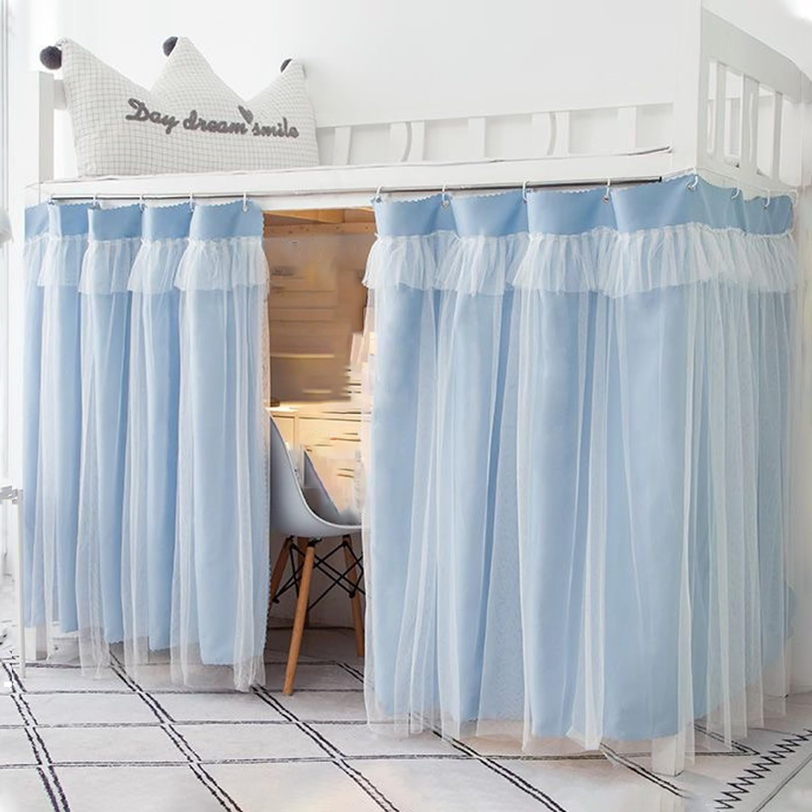 YY 2Pcs Bunk Bed Bunk Blackout Privacy Underbed Canopies for Bedroom ...