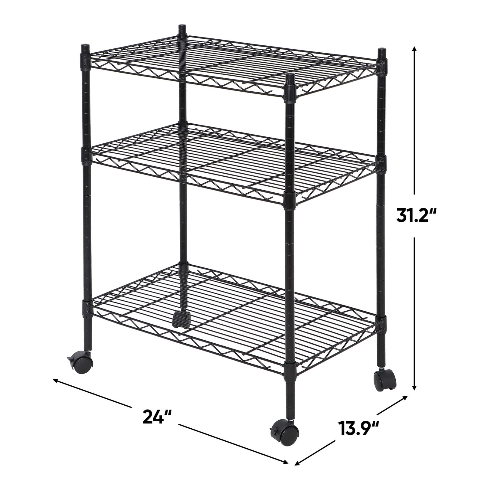 YY 3 Tier Unit Shelving Metal Wire Rack Organizer Adjustable Shelve ...