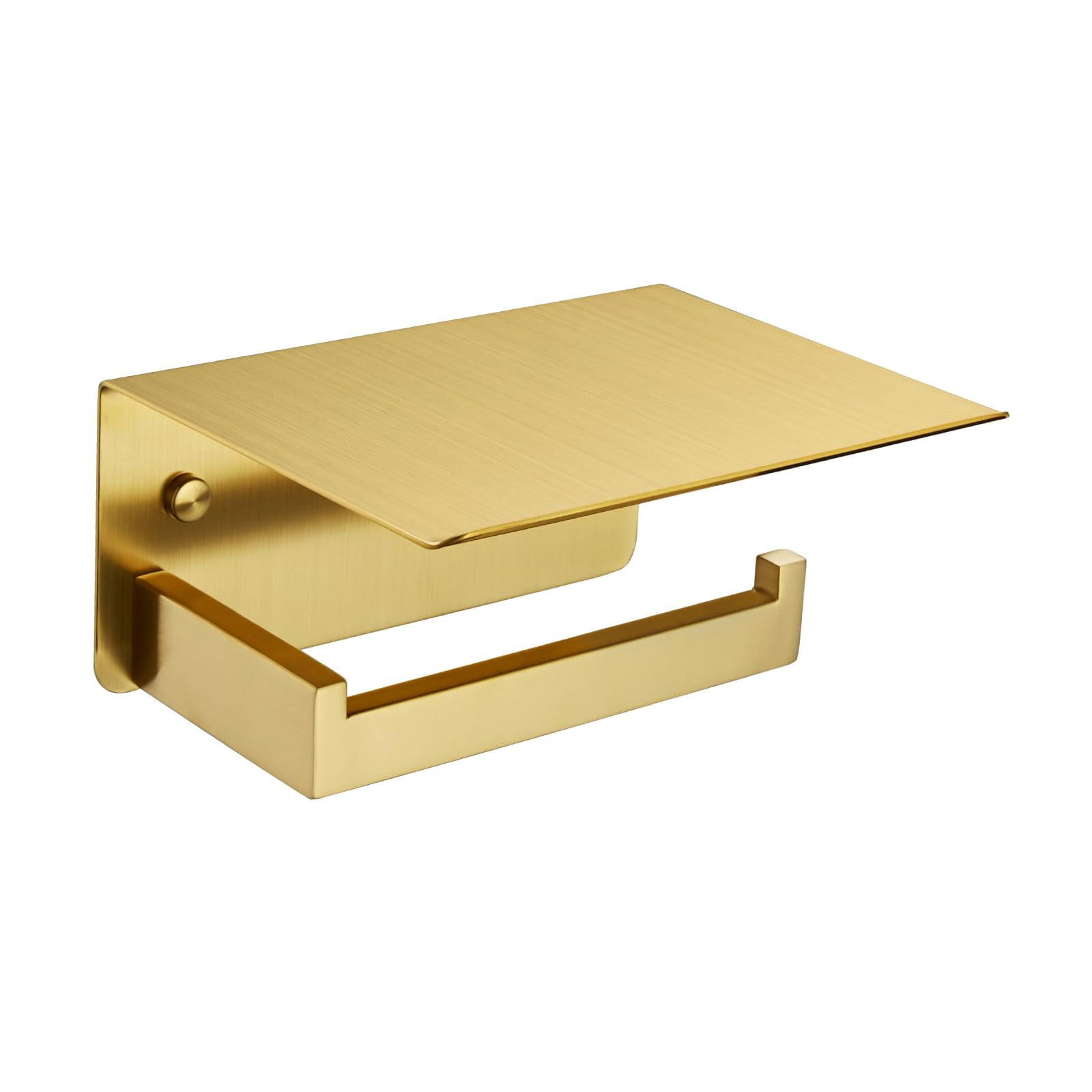 YY Brushed Nickel Toilet Paper Holder with Phone Shelf, 304 Stainless ...