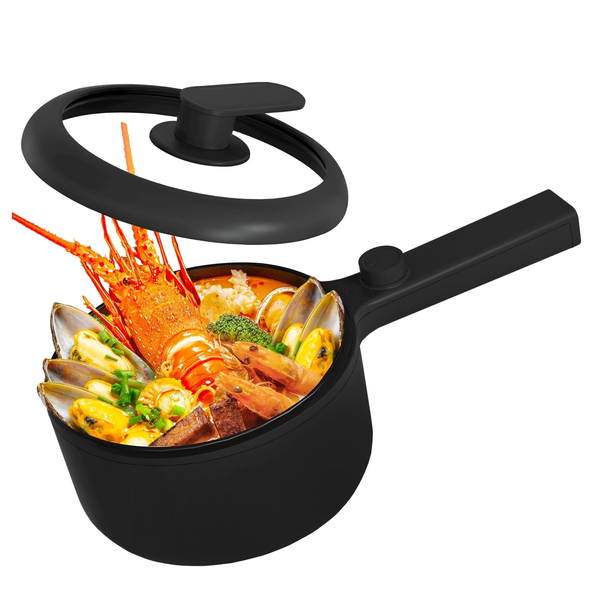 YY Electric Hot Pot, Portable Mini Non-Stick Cooker, Steak, Spaghetti ...
