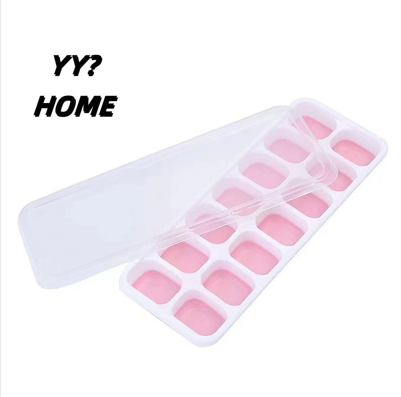 YY?HOMEA highly efficient ice-making wonder! 2 packs of 28-compartment stackable ice cube trays ...