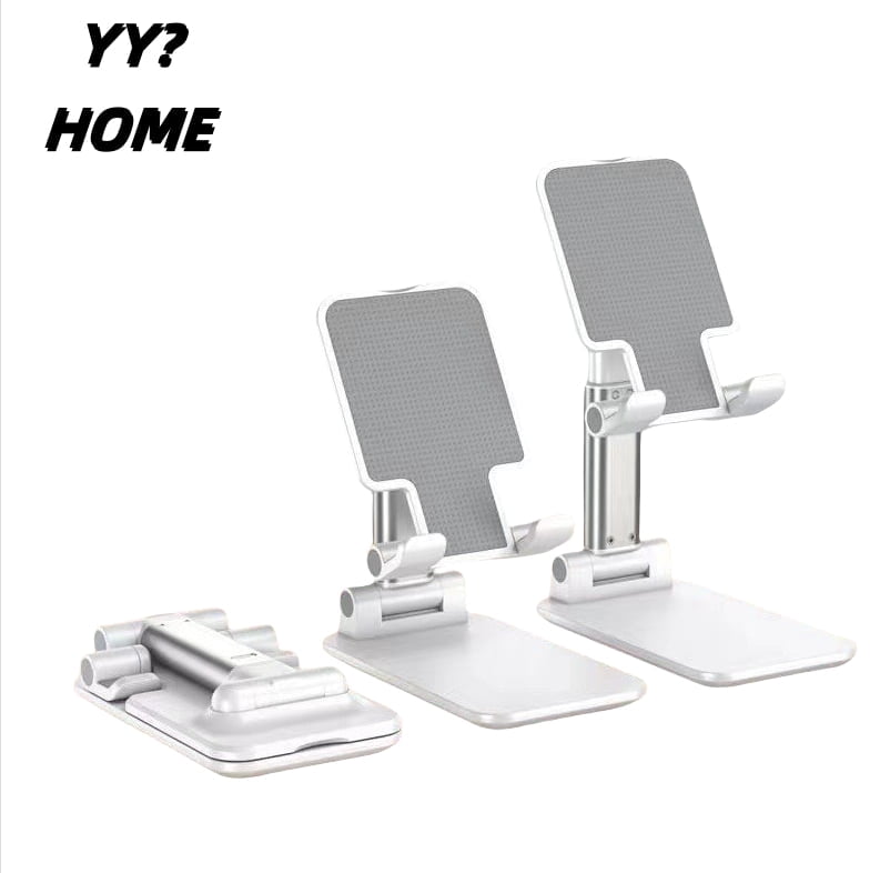 YY?HOMEWhite aluminum foldable phone stand, adjustable desktop for ...