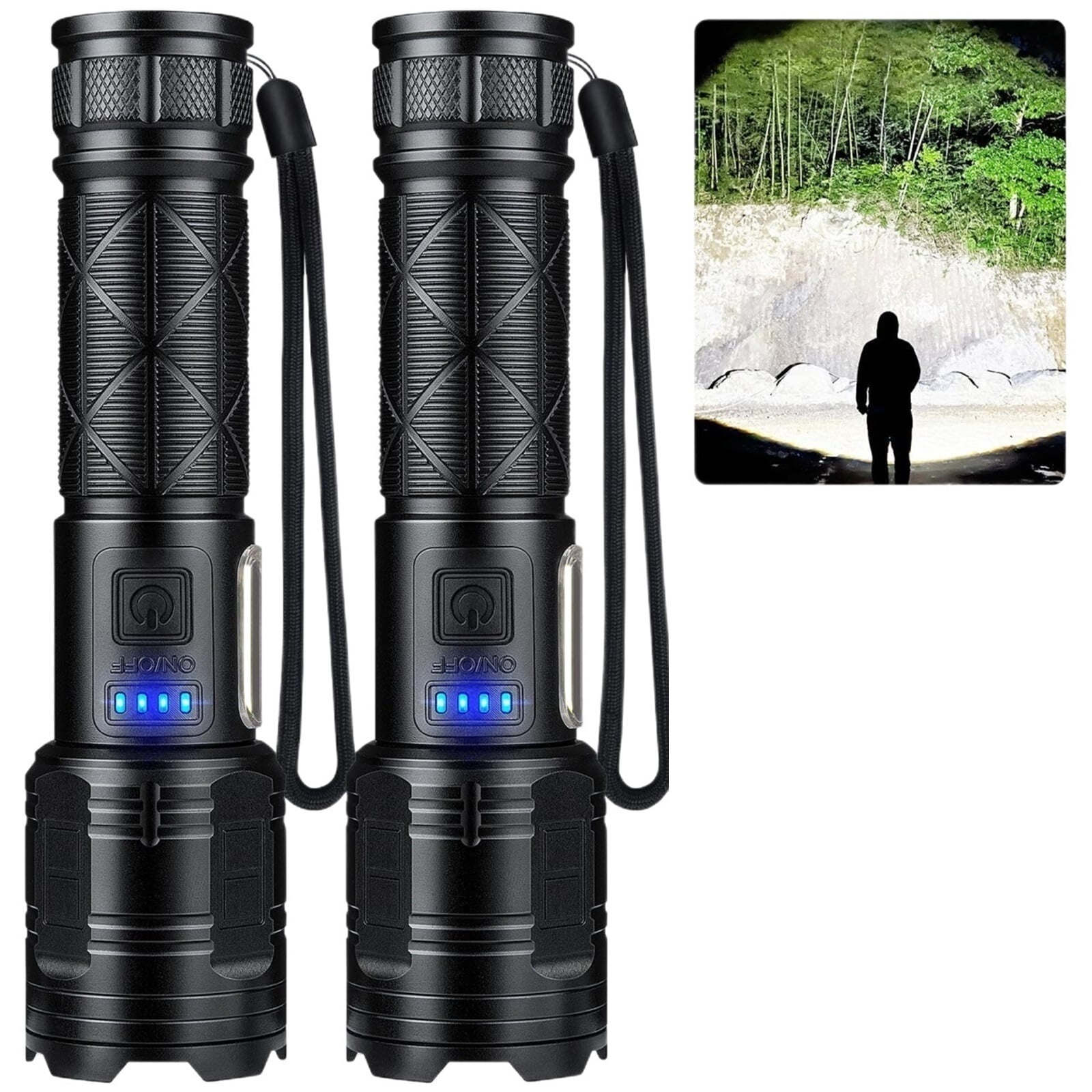 YY Rechargeable LED Torch Super Bright Flashlight Waterproof Handheld ...