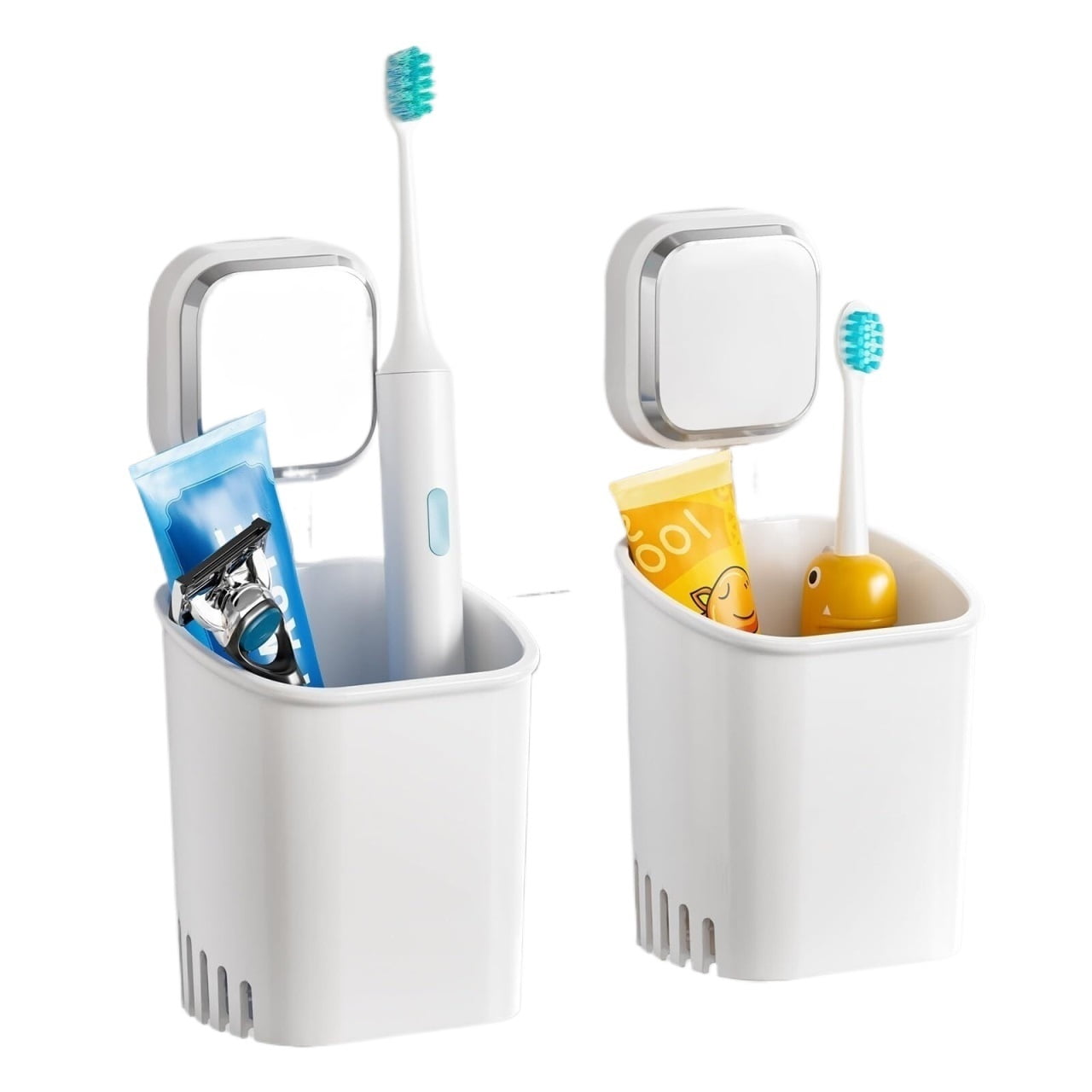 YY Suction Cup Toothbrush Holder 2 Piece Set, Wall Roller Replacement ...