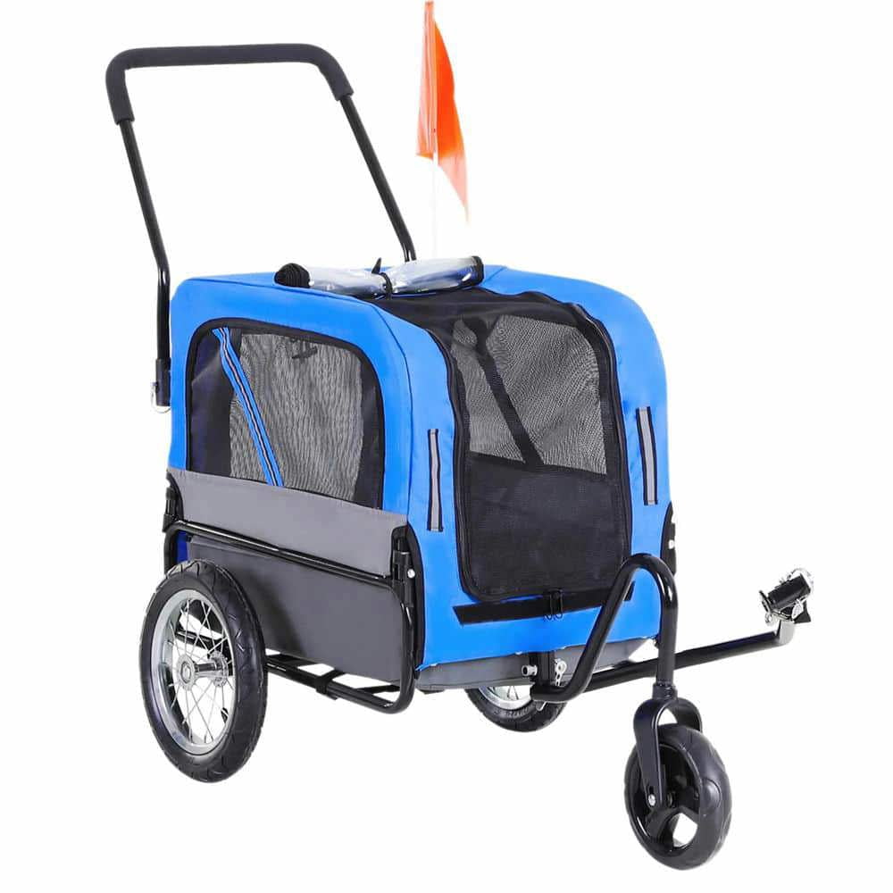 YYAo 2-in-1 Small Dog Bike Trailer and Bike Stroller with Hitch ...