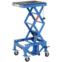 300 lbs Hydraulic Motorcycle Scissor Jack Lift Foot Step Wheels for ...