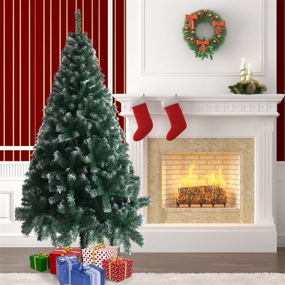 YYAo 6FT PVC Xmas Christmas Tree, 650 Branches Christmas Tree with ...