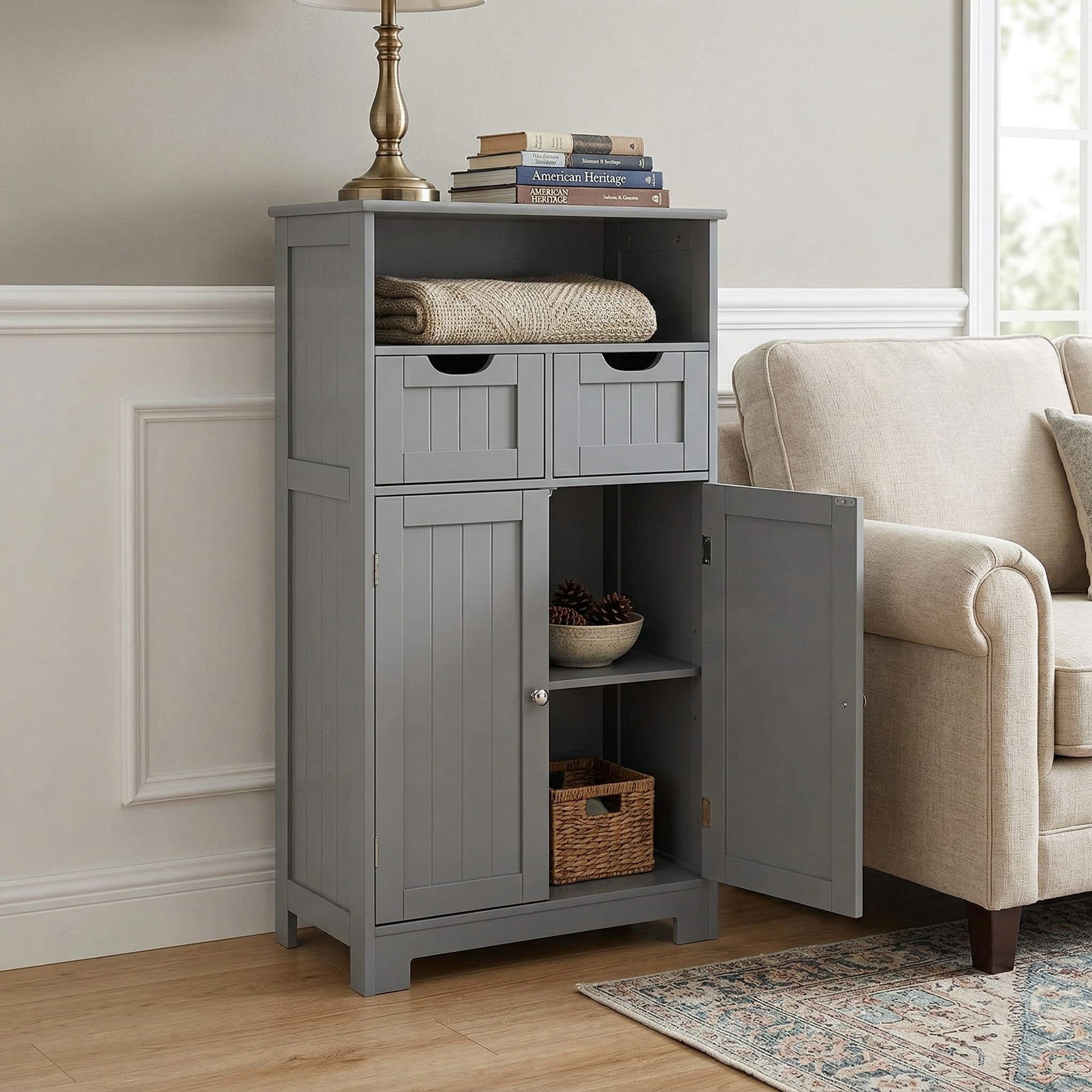 YYAo Bathroom Storage Cabinet, Toilet Storage Cabinet, Bathroom Wooden ...