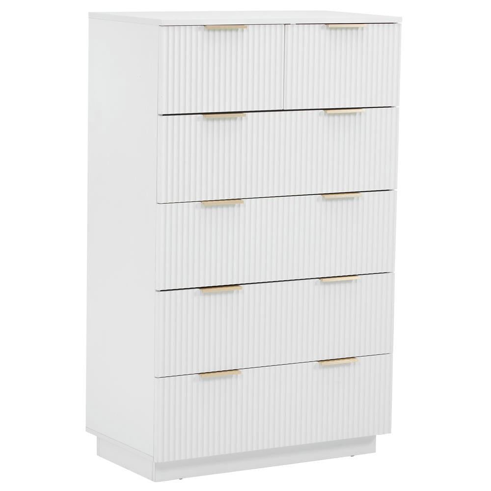 YYAo Chest of Drawers, Storage Organizer Unit,White P2 Particle Board ...
